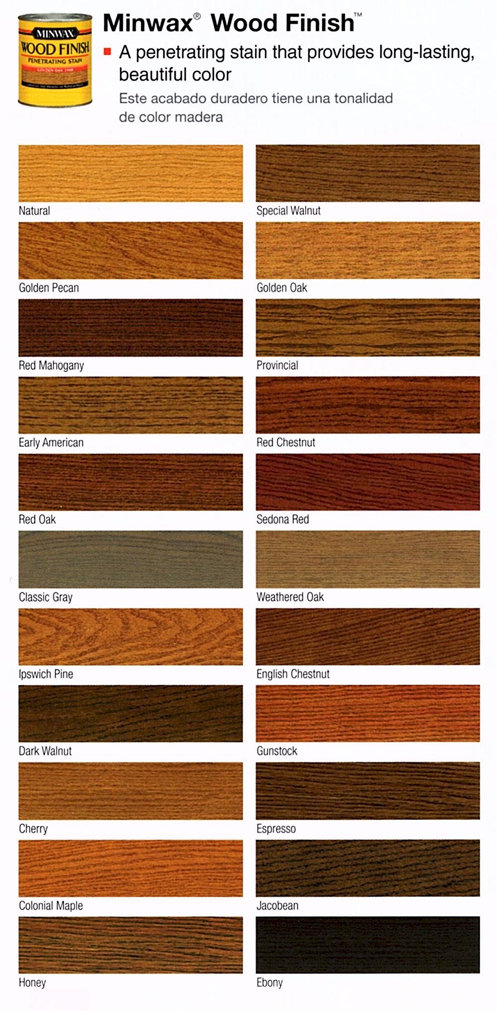 Minwax Stains Color Chart Coloring Pages